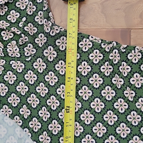 Boden | Dresses | Boden Mini Tunic Dress Green Pink Floral Jersey Knit ...